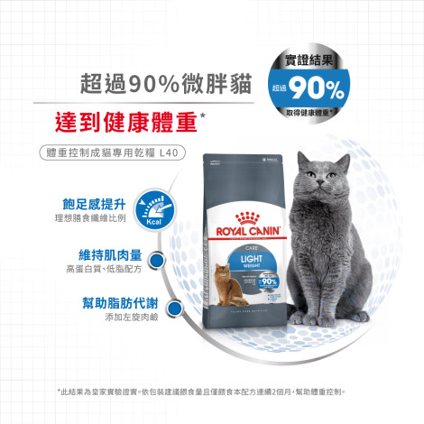 【法國皇家 Royal Canin】(FCN/L40) 皇家體重控制成貓 8公斤 (貓飼料)