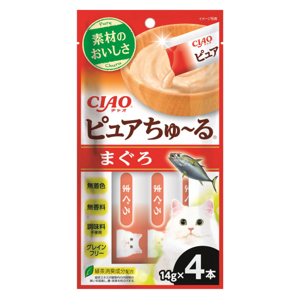 【CIAO】純萃啾嚕肉泥 鮪魚 14g*4入 (貓零食)