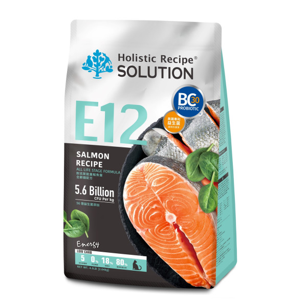 【耐吉斯 Solution】E12 能量鮭魚餐 全齡貓 4.5磅 (貓飼料)